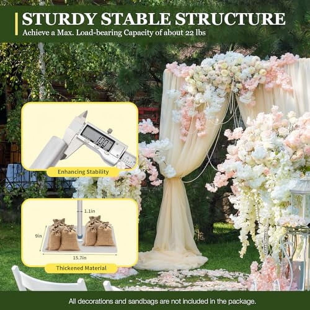 9.8FT x 9.8FT Backdrop Stand Heavy Duty with Base, Portable Adjustable Pipe and Drape Backdrop ...