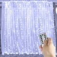 9.8Feet x 9.8Feet 110V 300LED Fairy String Lights Curtain Lamp Outdoor ...
