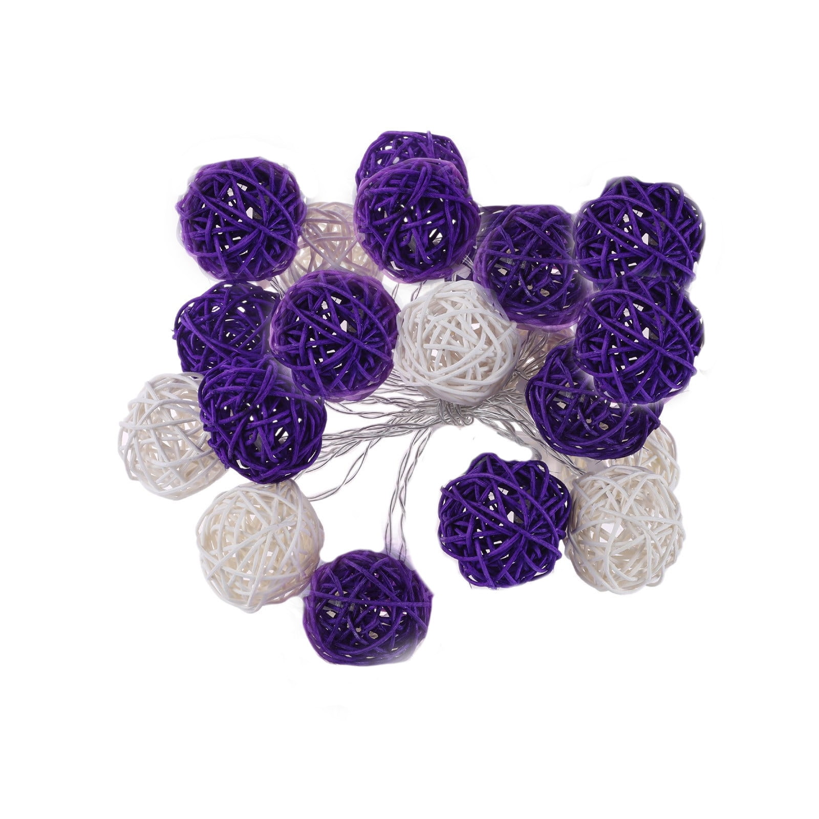 9.8Ft Rattan Ball LED String Lights, 20-Light USB-Powered Ambient Decor ...