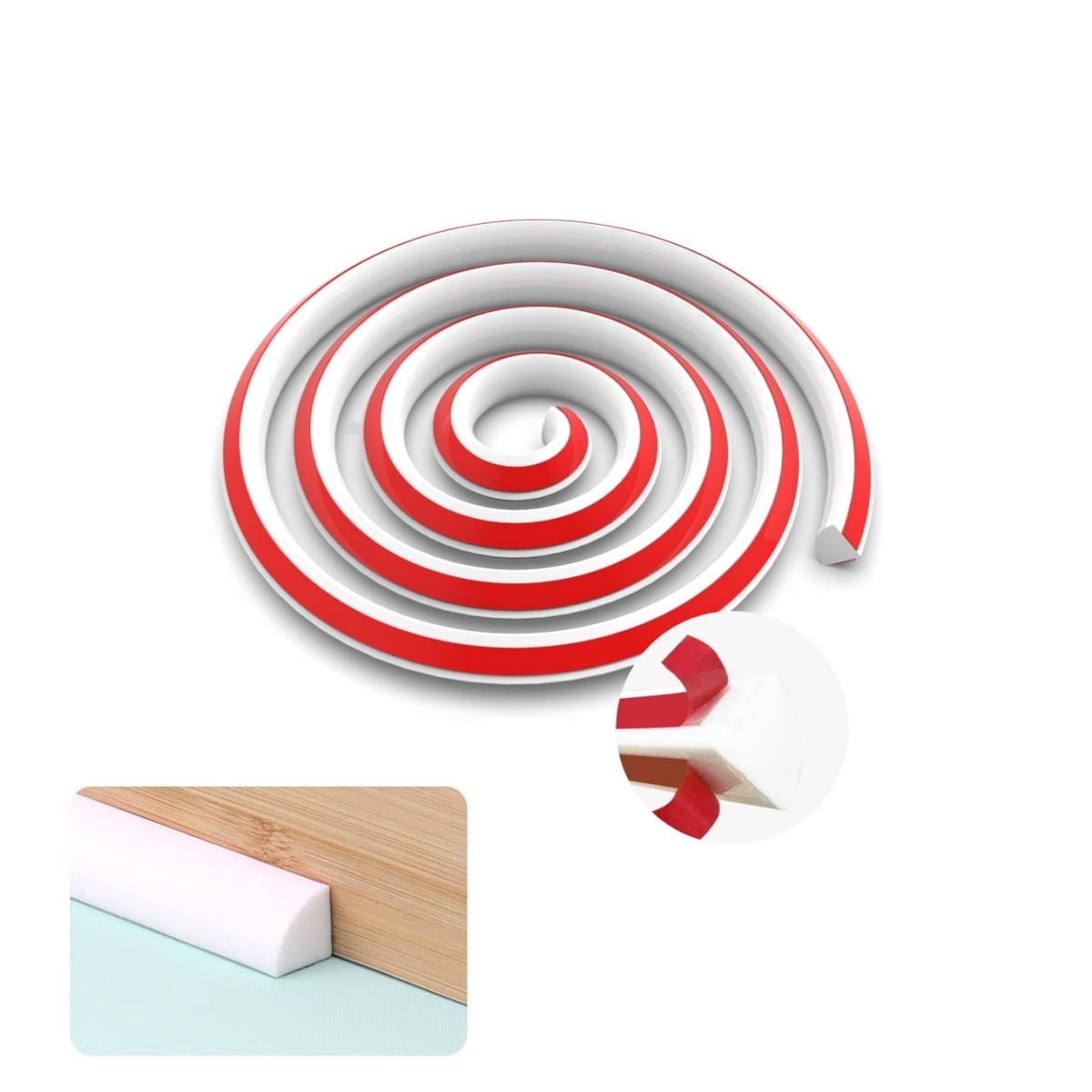 9.8In Self Adhesive Molding,HXRH Durable Flexible Quarter Round Trim ...