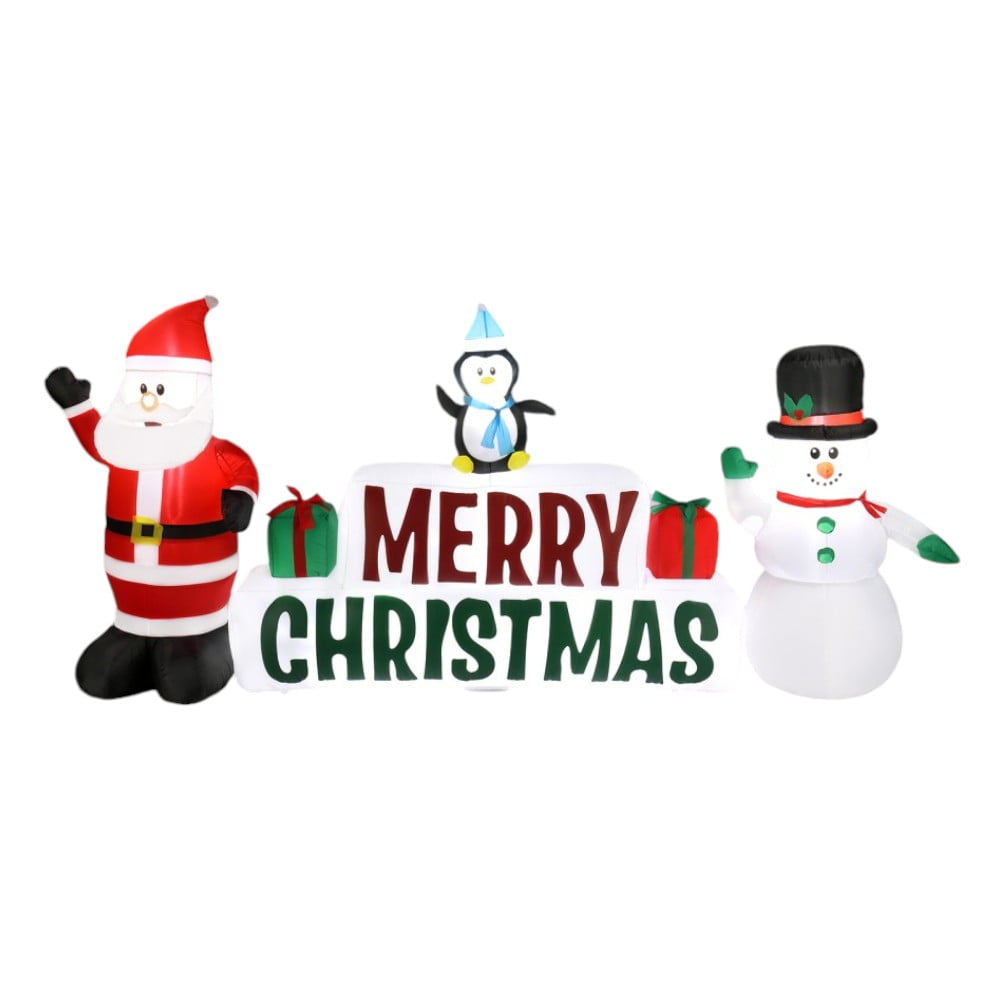 9.8ft Long Lighted Christmas Inflatable Decoration, Outdoor Inflatables ...