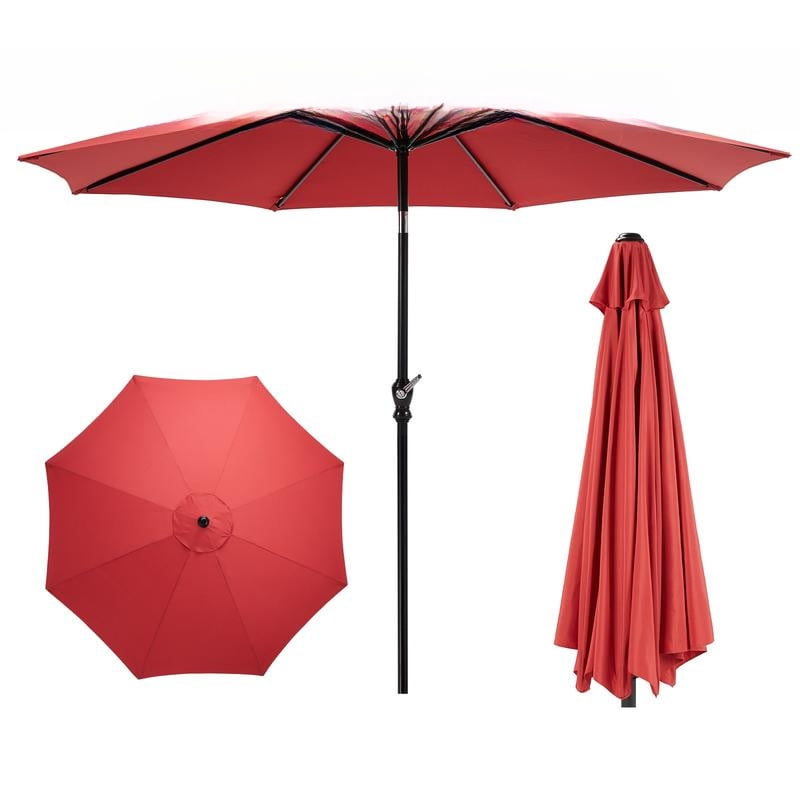 9.8ft Offset Cantilever Patio Umbrella – Adjustable Sunshade with UV ...