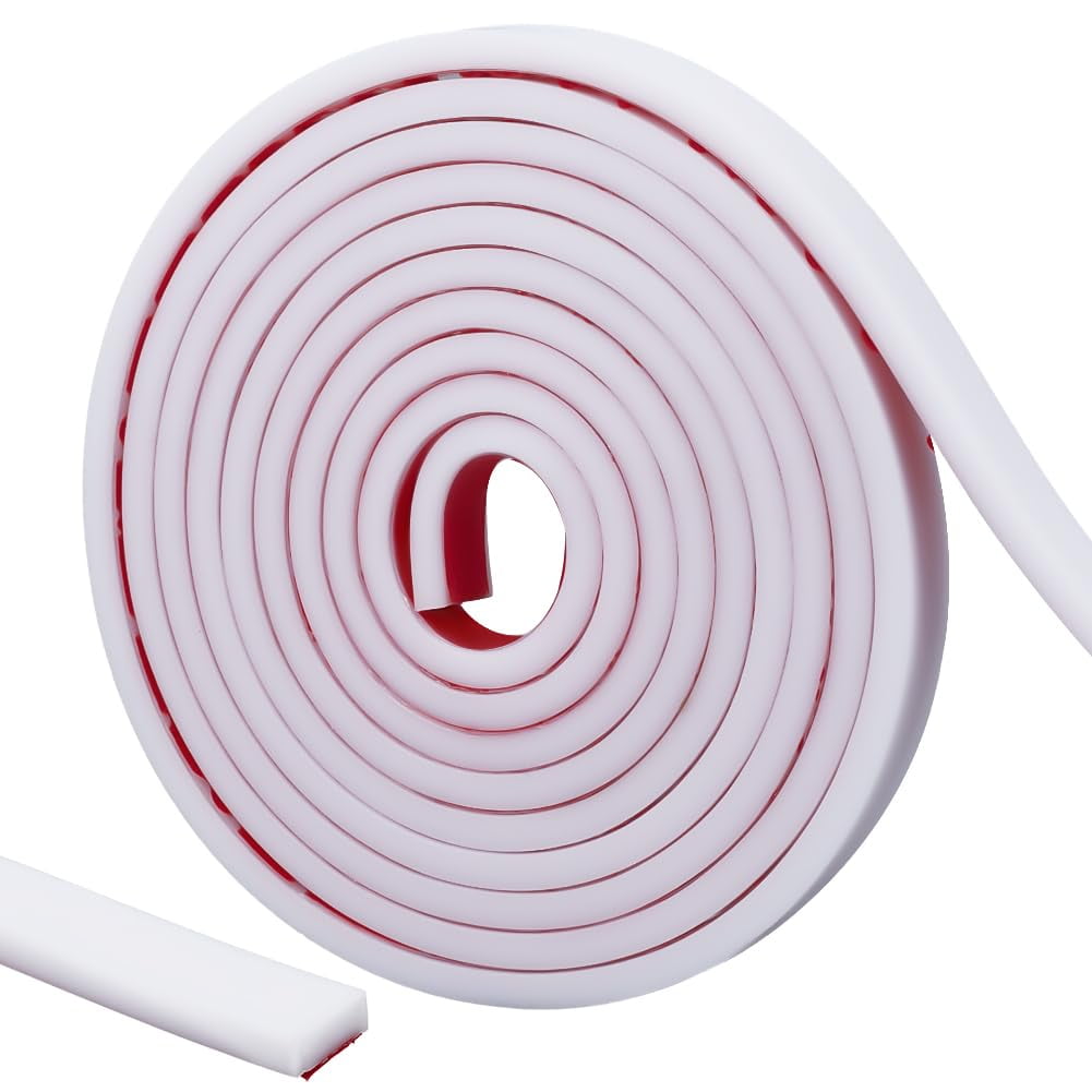 9.8ft x 0.6inch Peel and Stick Trim White Self-Adhesive Soft Decorative ...