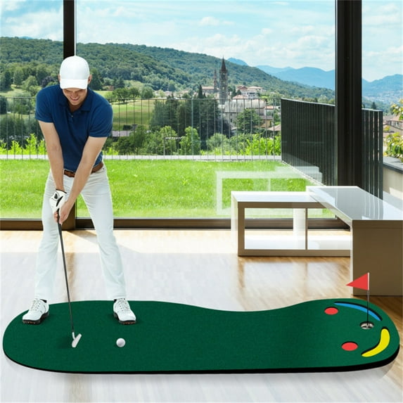 9.8ft x 3ft Par 3 Golf Putting Green - Kidney-Shaped, True-Roll Surface ...