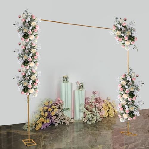 9.8ftx9.8ft Square Backdrop Stand, Gold Wedding Arches for Ceremony ...