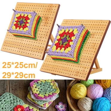 1Bag Crochet Blocking Board Square Wooden Blocking Board with 20pcs 5.9 ...