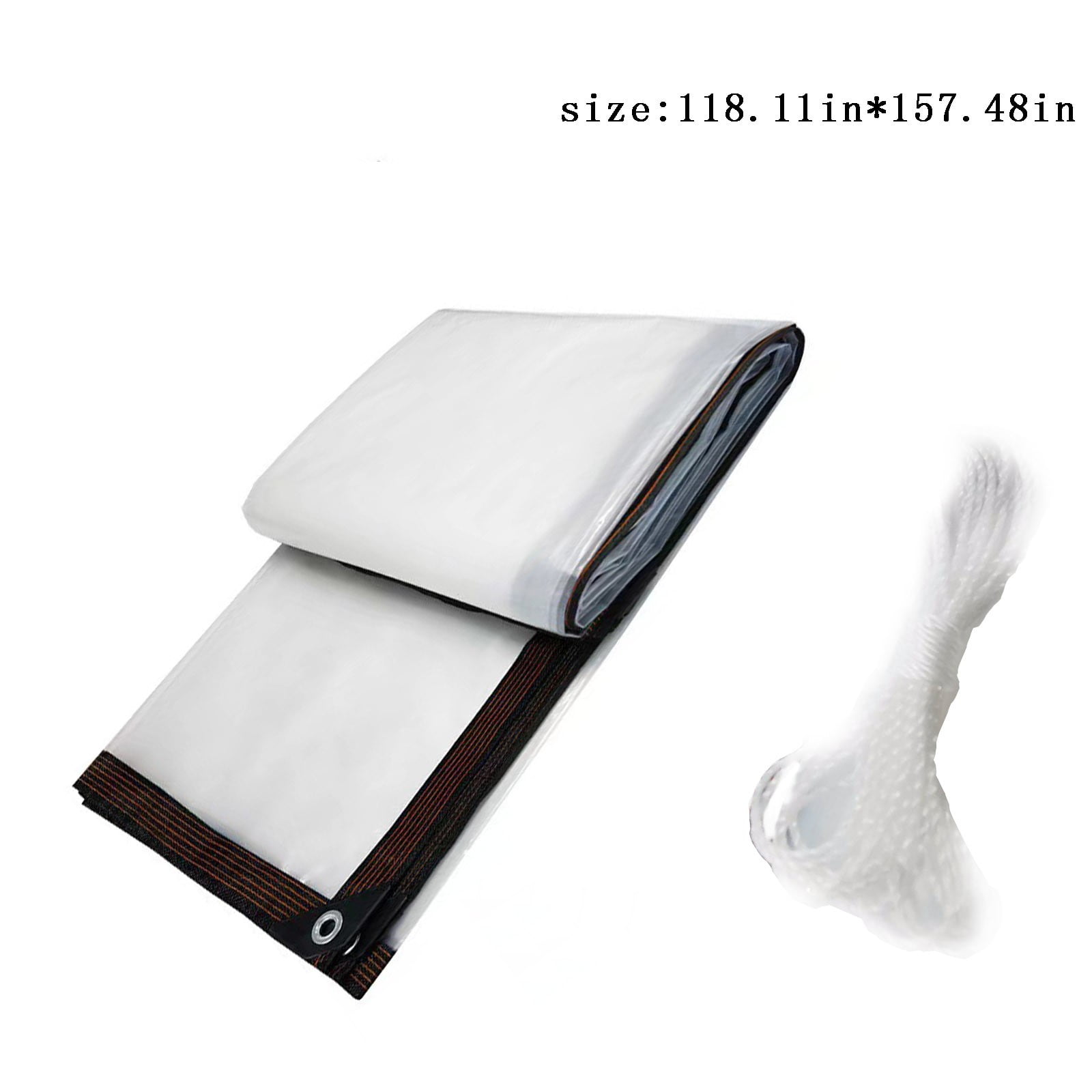 9.8x13FT Thicken Clear Tarp Waterproof - Transparent Multifunctional PE ...