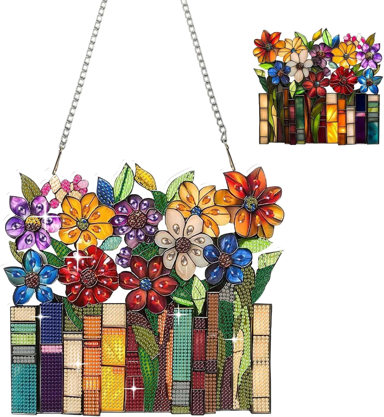 9.8x8.7 inch Hanging Diamond Art Pendant Kits, Double Sided Diamond ...