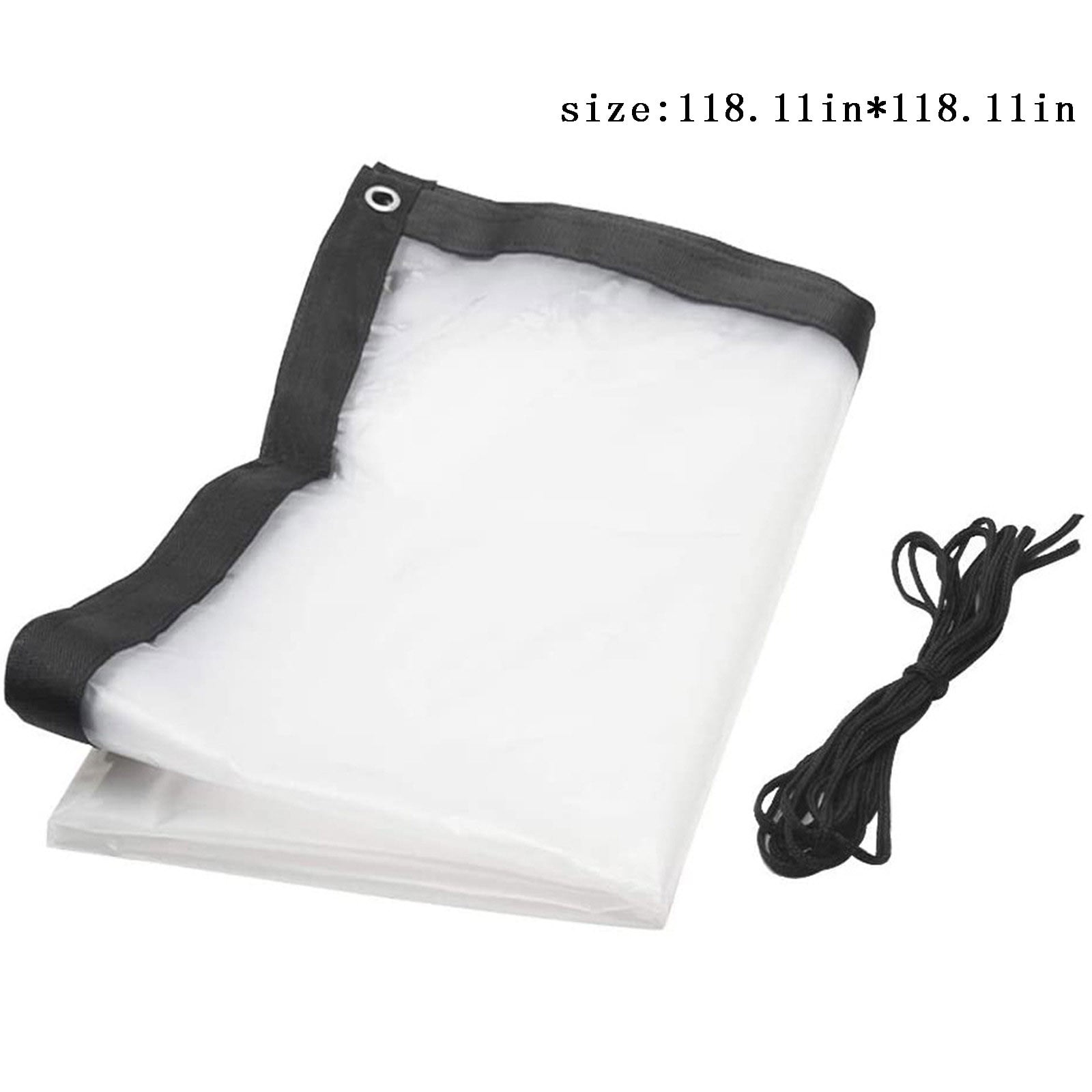 9.8x9.8 FT Clear Tarps with Grommets,Clear Tarps Heavy Duty Waterproof ...