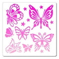 9.9"X9.9"Butterfly Stencil Star Templates Reusable Templates Plastic ...