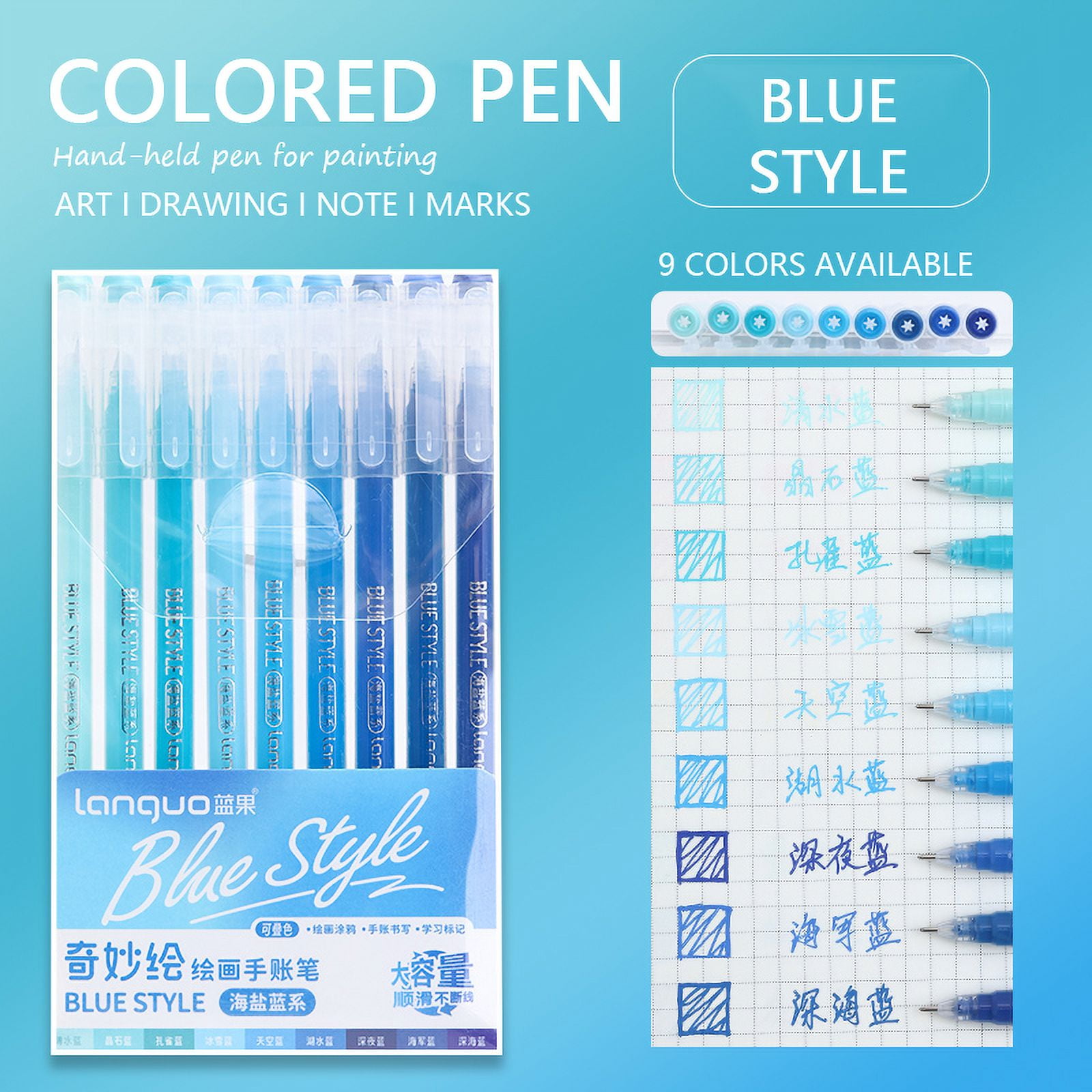 9/99 Colors/Set Multi-Color Neutral Gel Pen 0.6mm Colored Handbook Pens ...