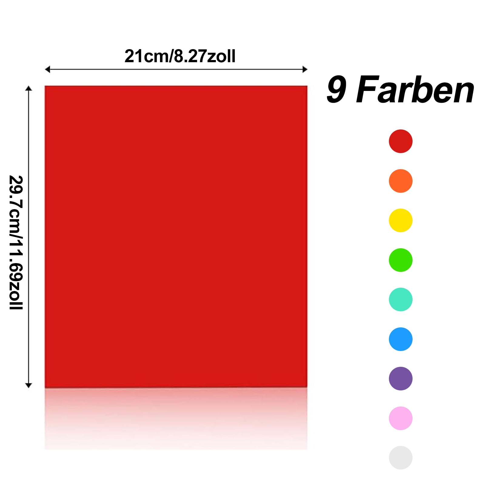 9 A4 color films - 9 colors - Walmart.com