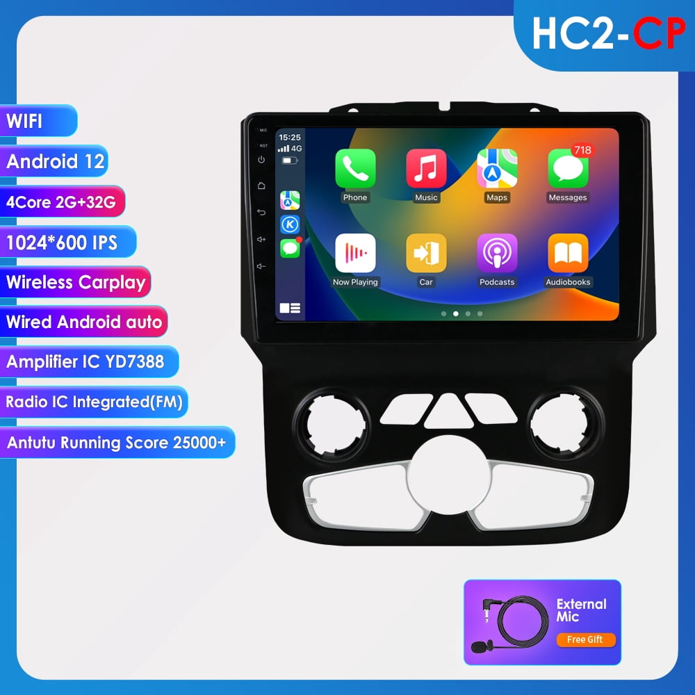 9" Android 12 Bluetooth Wifi Carplay RDS 2+32GB Car Stereo Radio Head ...