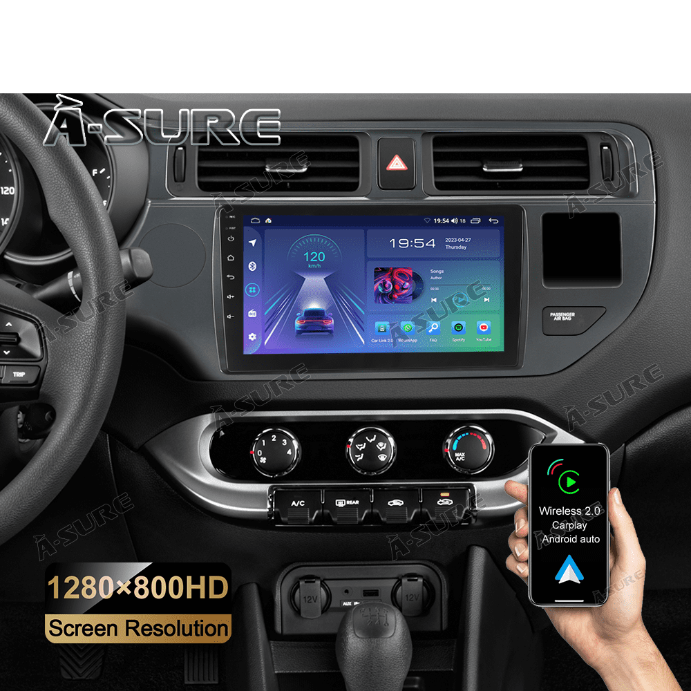 9" Android 13 Car Stereo Radio for Kia Rio iii Pride UB 2012-2014 ...