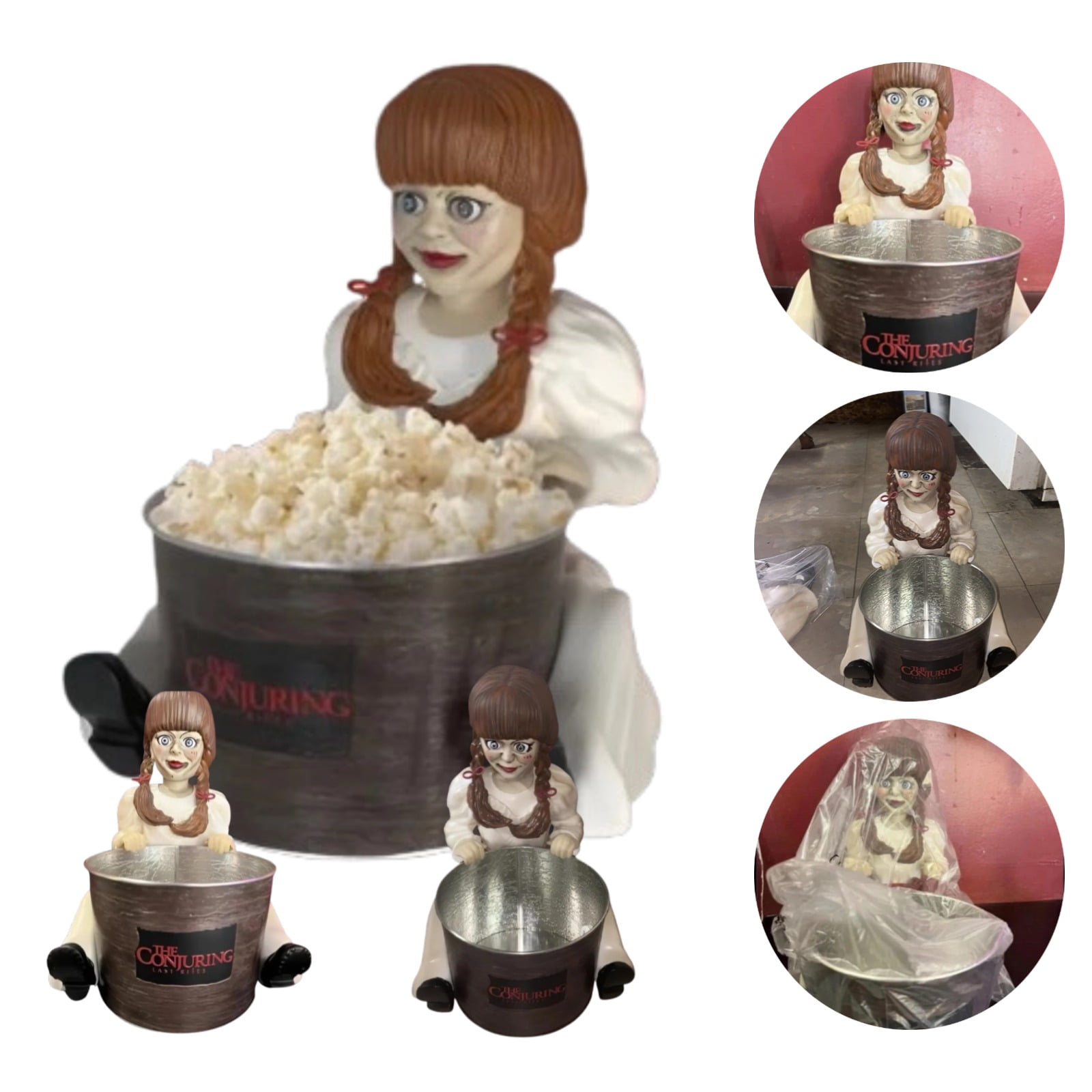9" Annabelle Popcorn Bucket - Resin Ornament for Halloween, The ...