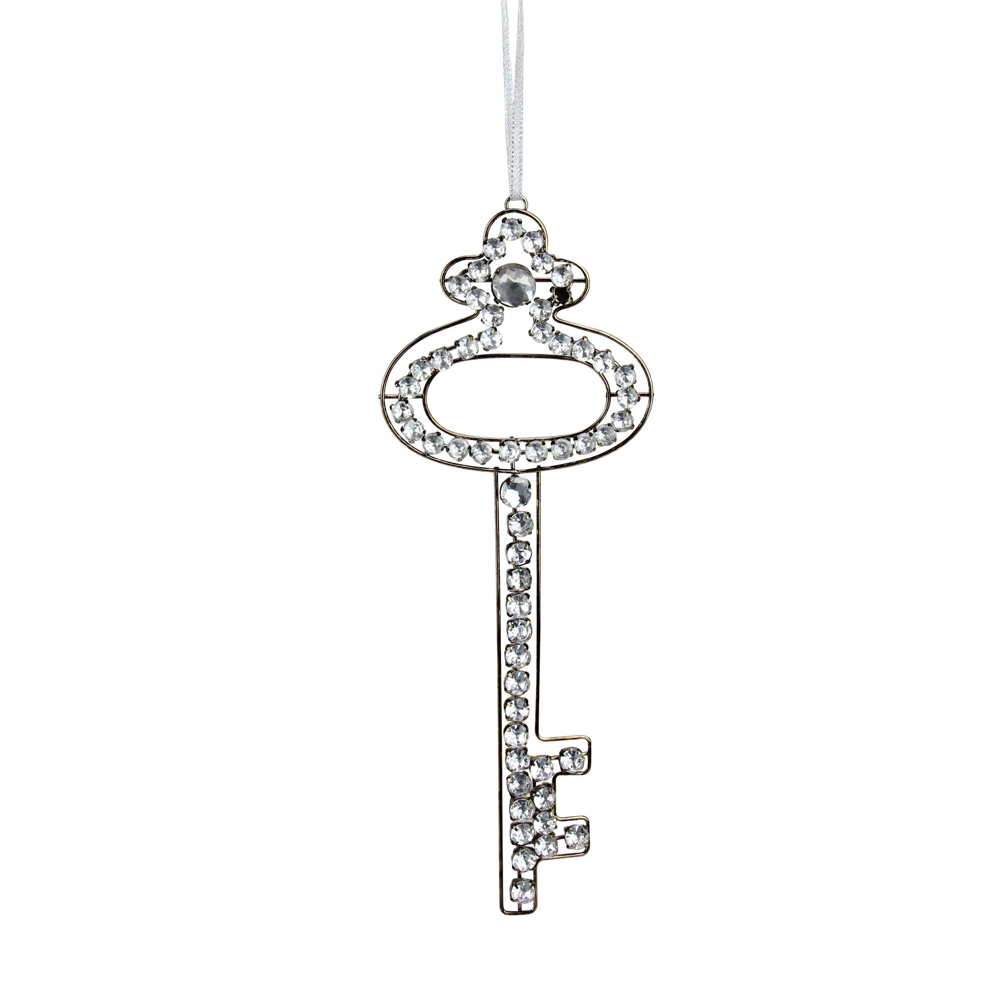 9" Antique-Style Rhinestone Covered Key Christmas Ornament - Walmart.com