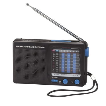 Supersonic Mini Portable 9-Band Bluetooth Radio, FM/AM, Shortwave ...