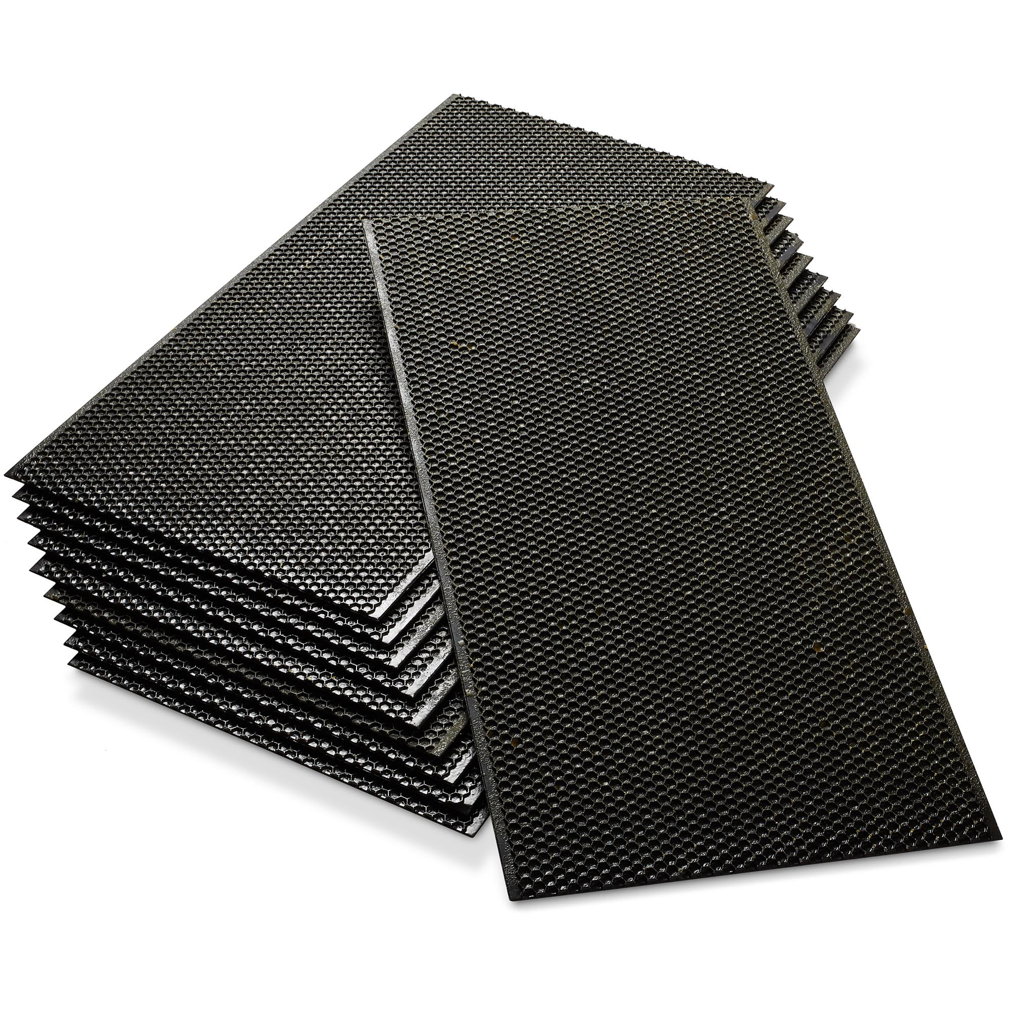 9" Bee Frame Foundations - Beeswax Coated Black Foundation Sheets for ...