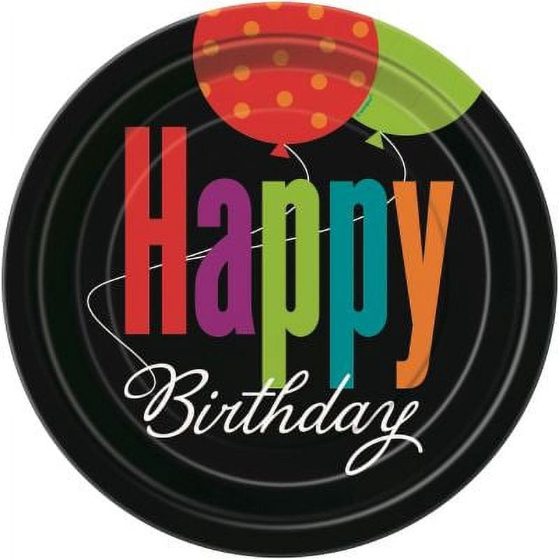 9" Birthday Cheer Party Plates, 8ct - Walmart.com