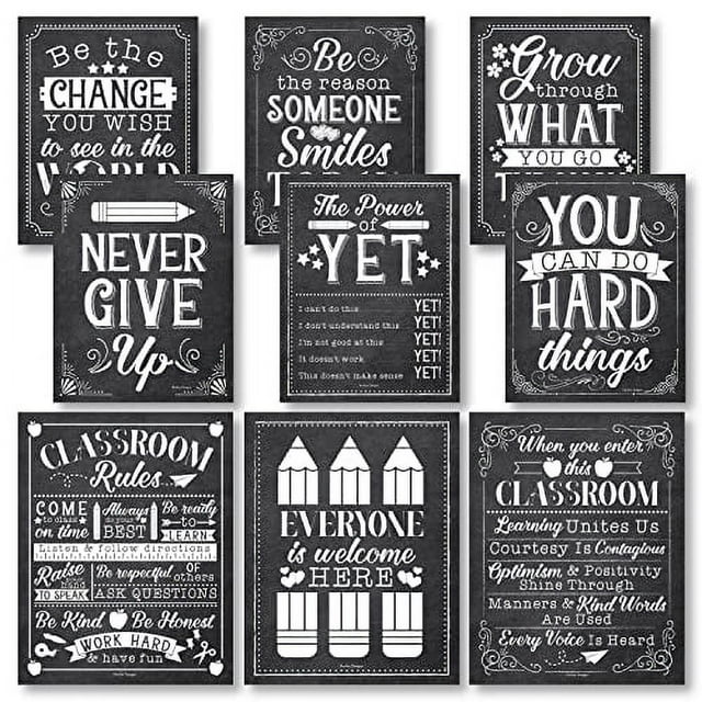 9 Black And White Classroom Decor - Welcome Sign For Classroom ...