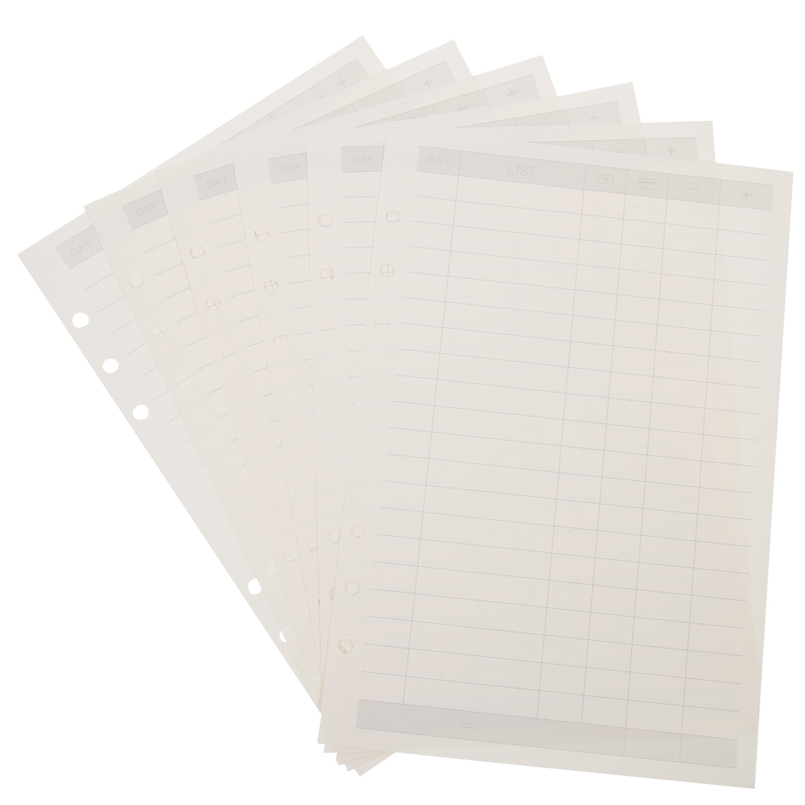 9 Book Binder A5 Planner Inserts Note Pads Loose Leaf Paper White ...