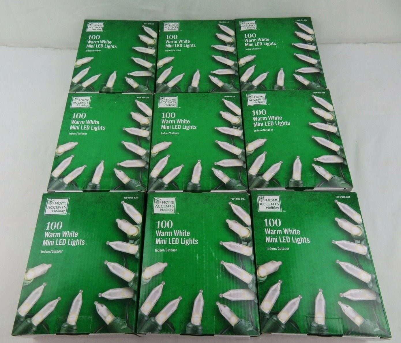 9 Boxes Home Accents Holiday 100-Light LED Mini Warm White String Light ...