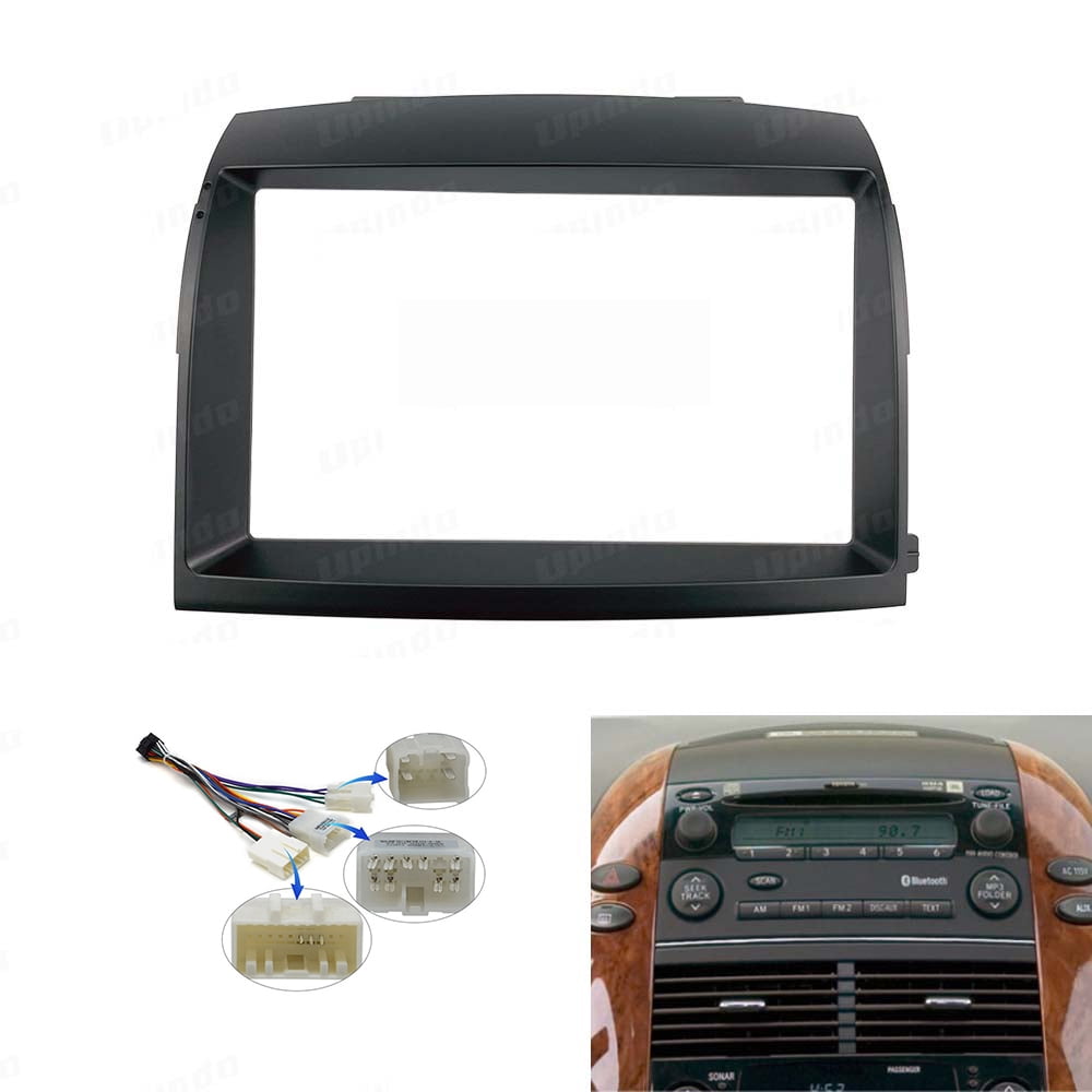 9'' Car Radio Stereo Dash Frame Fascia Bezel Panel w/Power Harness ...