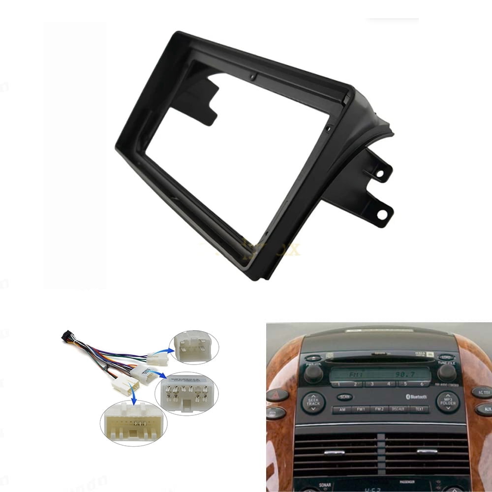 9'' Car Radio Stereo Dash Frame Fascia Bezel Panel w/Power Harness ...