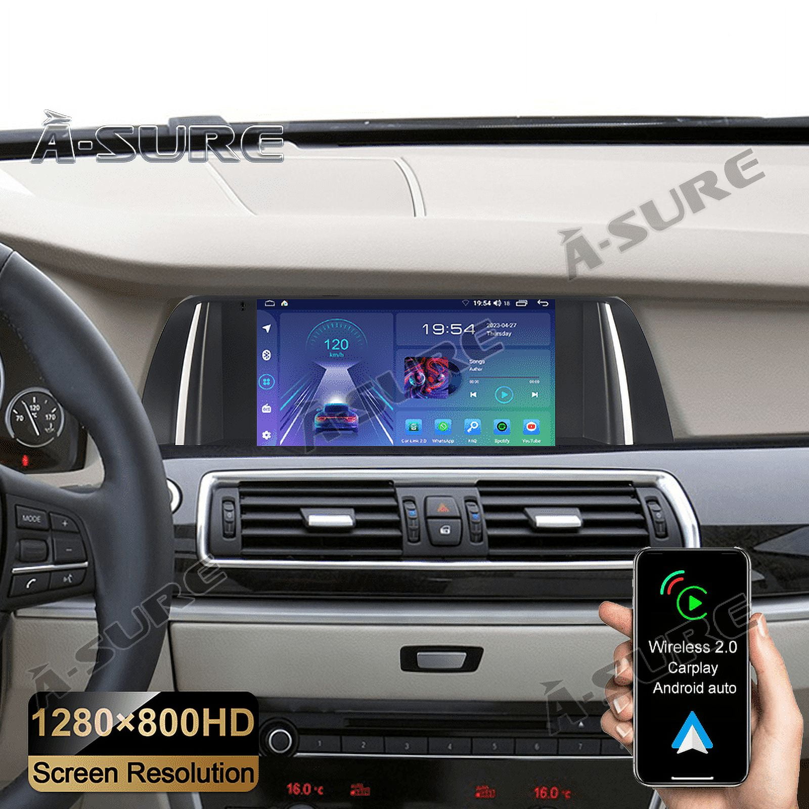9'' CarPlay GPS Android 12 Radio Stereo 2+32G for BMW 5 Series F10/F11 ...