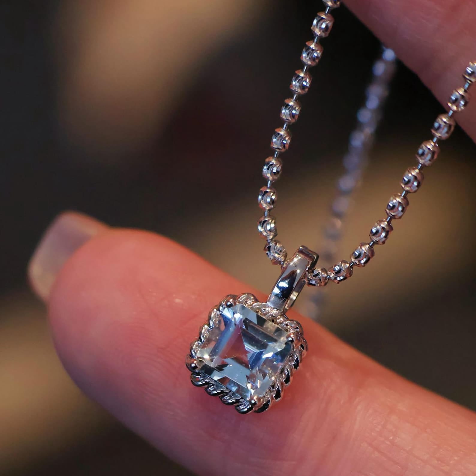 9 Carat Natural Cushion Cut Aquamarine Gold Plated Jewelry Sterling ...
