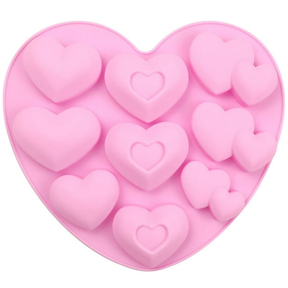 9 Cavity 3 Heart Shape Diy Mousse Cake Mold Handmade Chocolate Mold ...