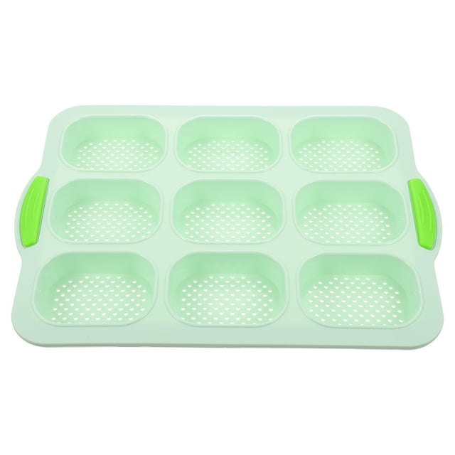 9 Cavity Cake Mold Bread Pan Silicone Loaf Pan French Bread Loaf Mold ...