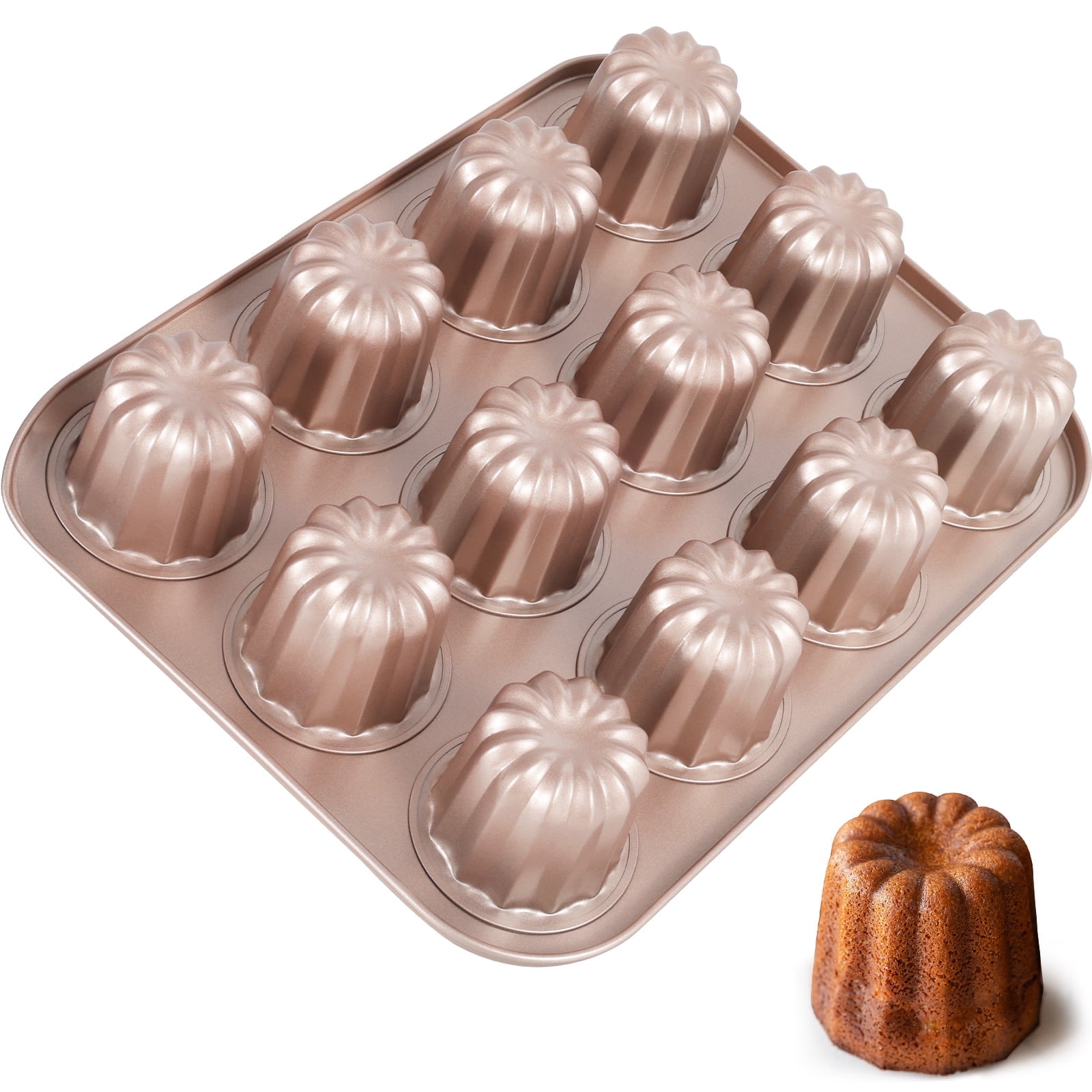 9-Cavity Nonstick Canele Mold Baking Cake Pan for Bread Muffin Cake ...