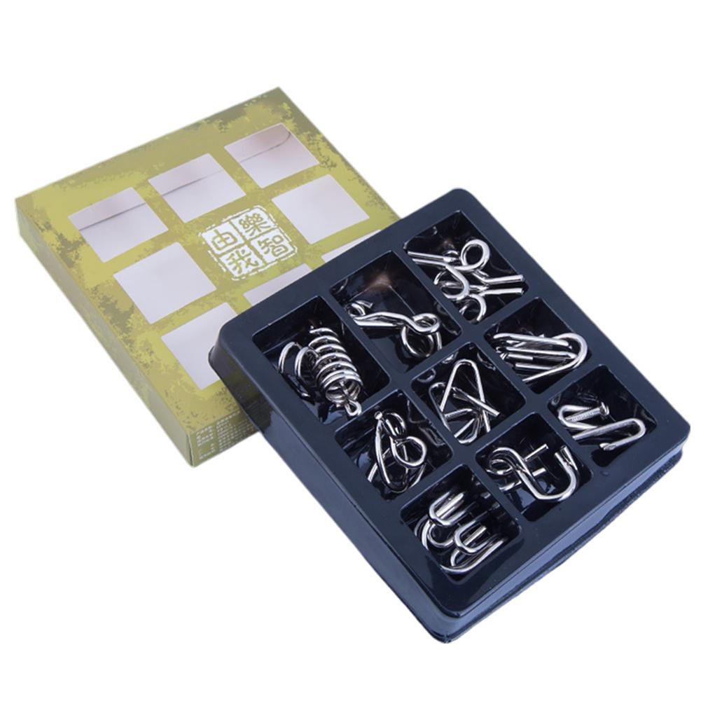 9 Chain Deduction Full Set 6-12 Years Old Children, Luban Lock Puzzle ...