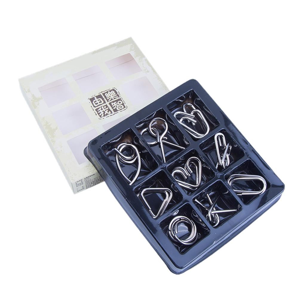 9 Chain Deduction #Ring# Full Set 6-12 Years Old Children, Luban Lock ...