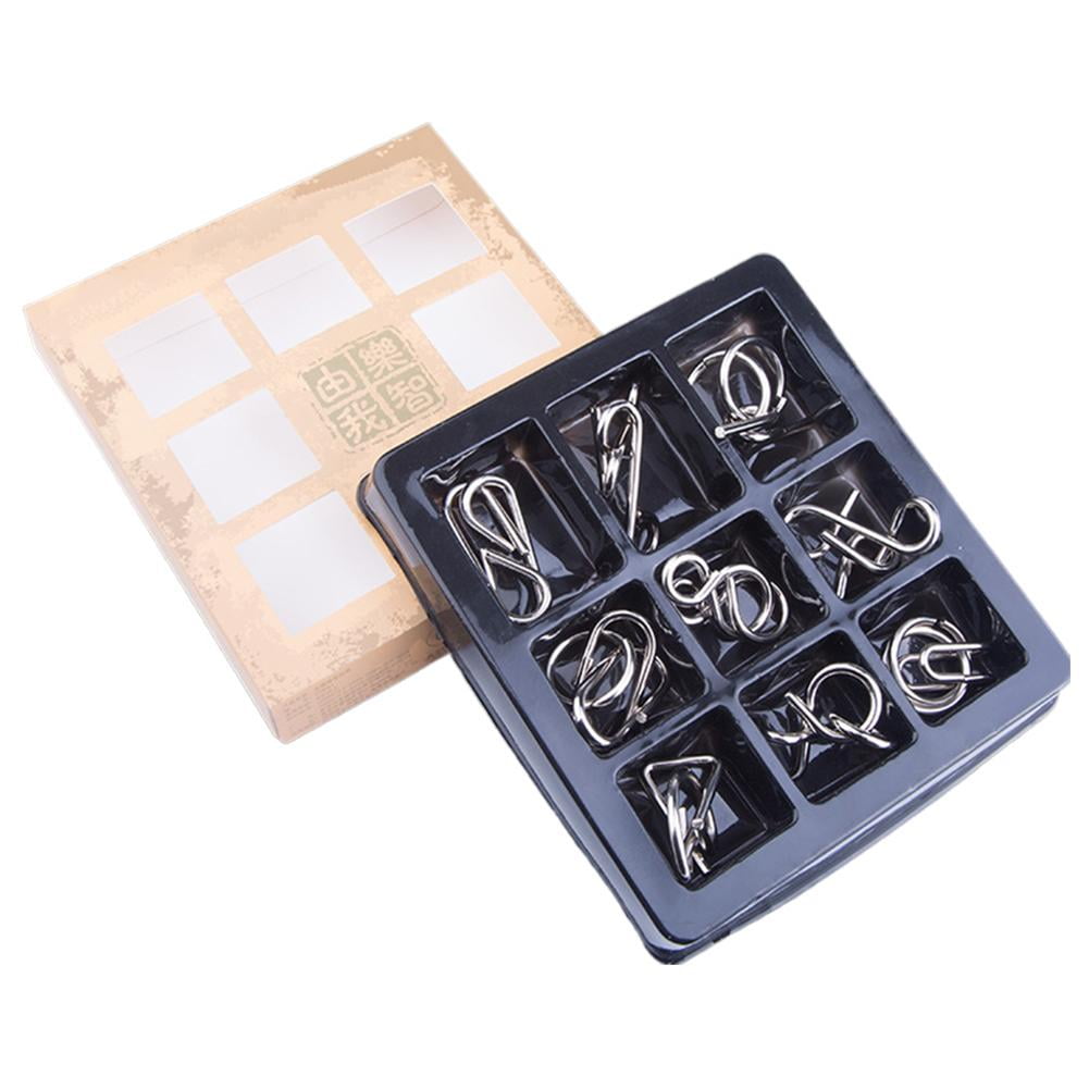 9 Chain Deduction #Ring# Full Set 6-12 Years Old Children, Luban Lock ...