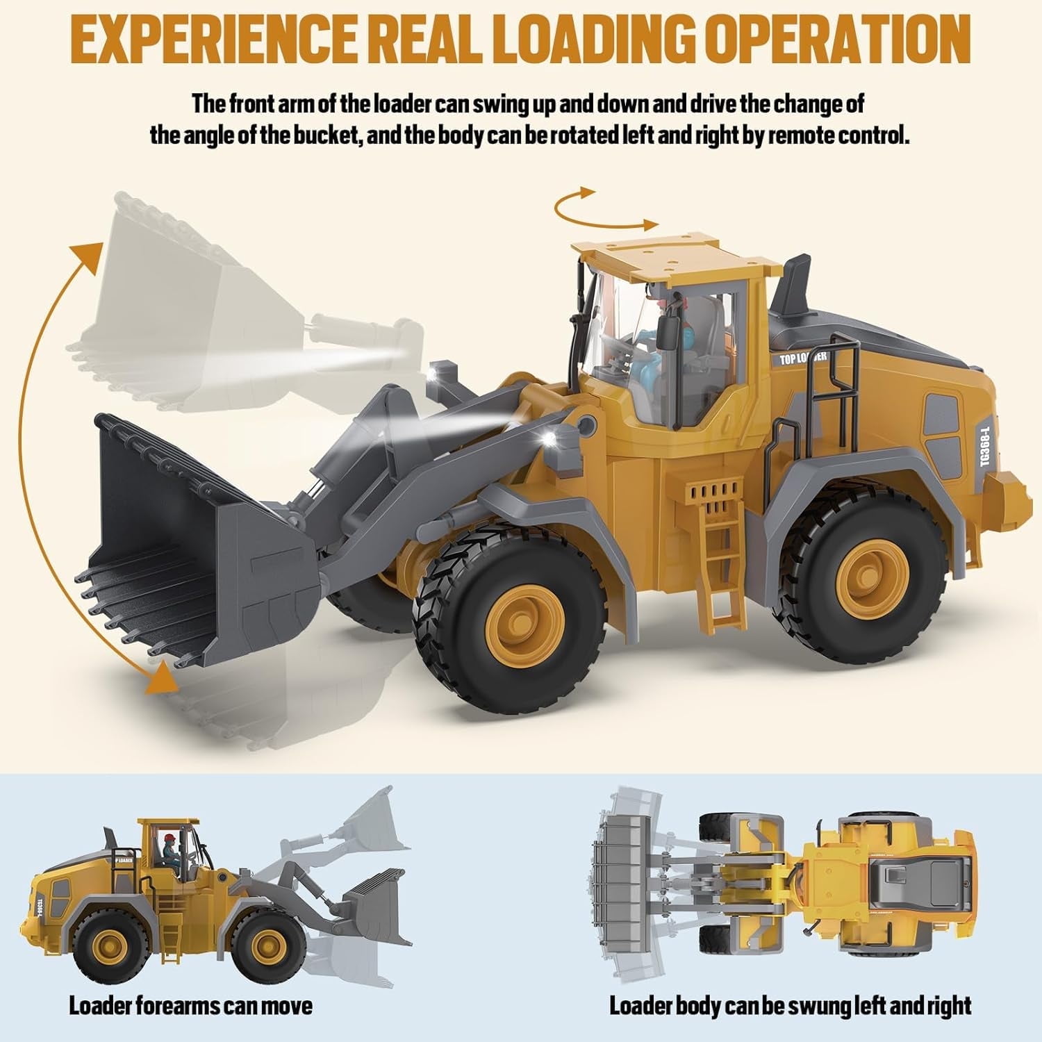 9-Channel Metal RC Wheel Loader - Walmart.com