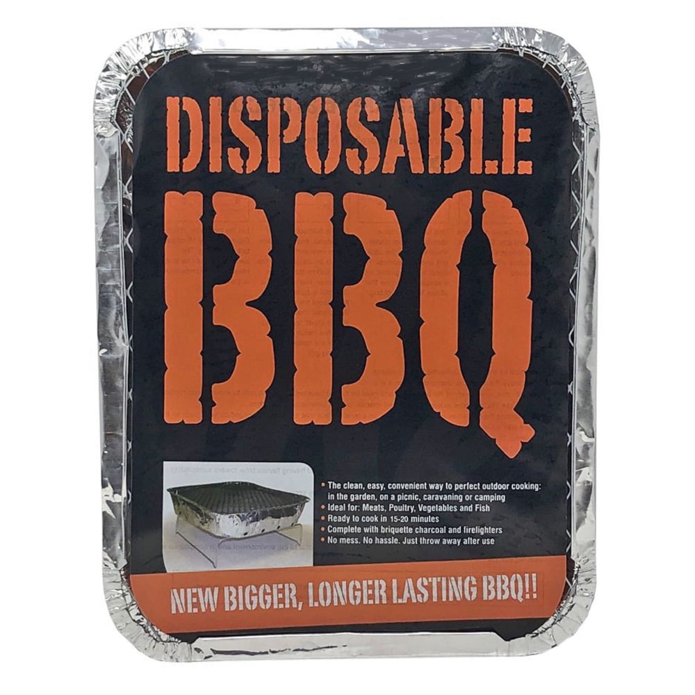 Lightweight & Portable 9x12in Disposable BBQ Grill with Charcoal ...