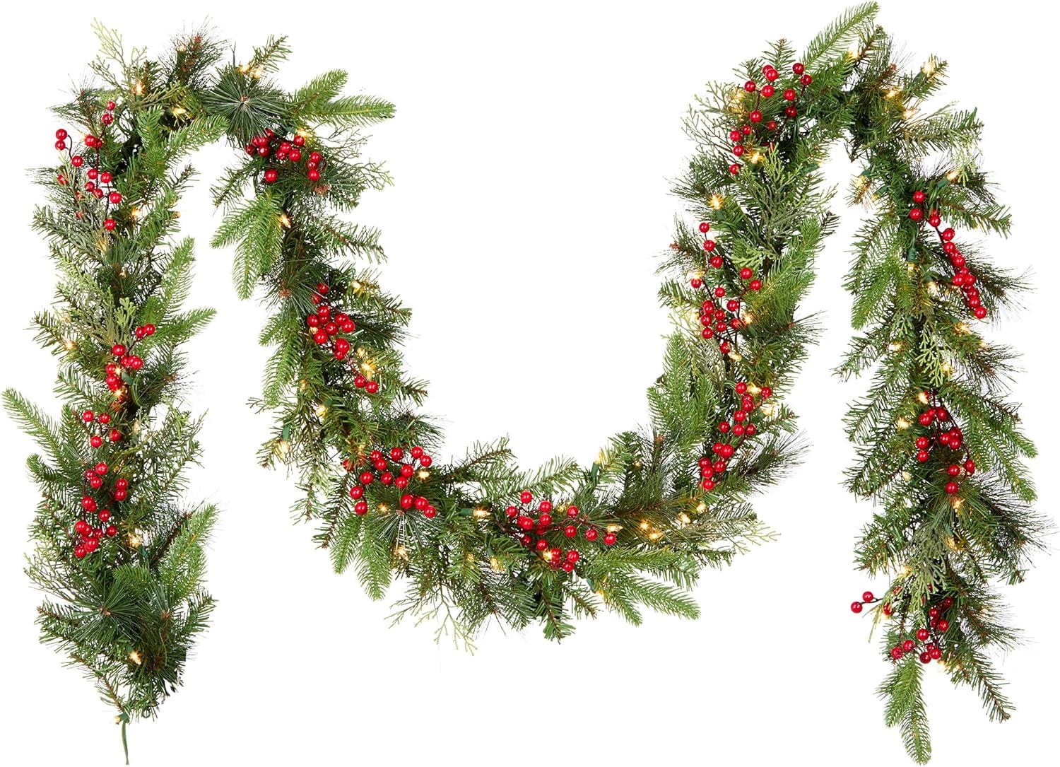9' Classical Collection Garland with Clear Lights - Walmart.com