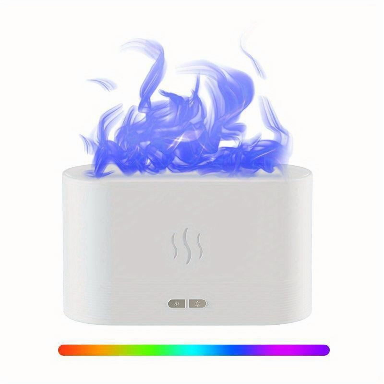 9-Color LED Essential Oil Diffuser Humidifier with USB Power, Flame ...