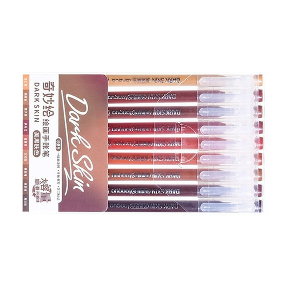 9 Color Multicolored Gel Pen Assorted Color Journaling Pen Needle Tip ...