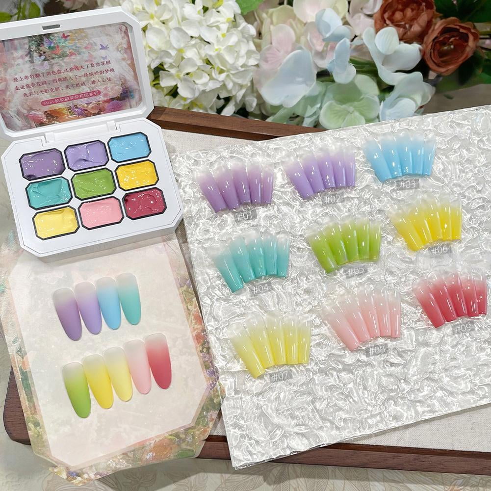 9 Color Waterproof Nail Art Glue Stick - Long-Lasting, Odorless, High ...