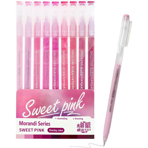 9 Colored Pens Set, 0.5mm Fine Point for Black Paper & White Paper ...