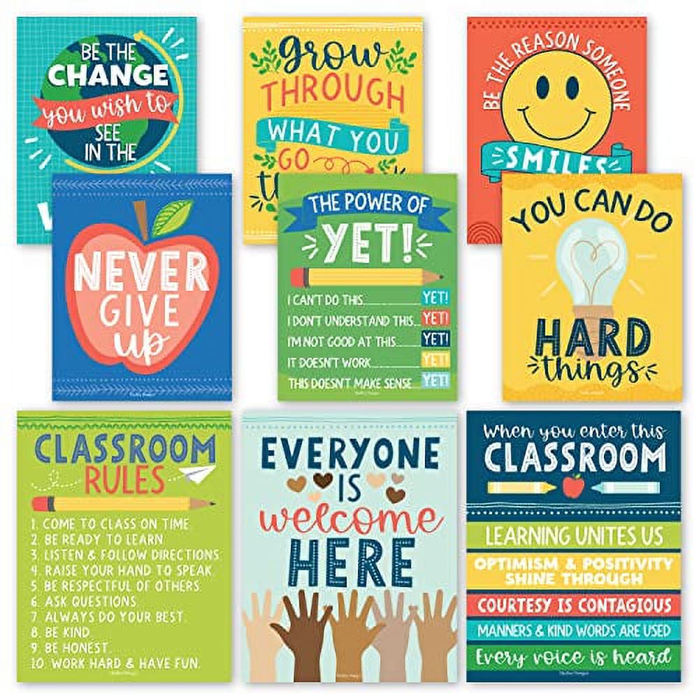 9 Colorful Classroom Decor Signs - Welcome Sign For Classroom ...