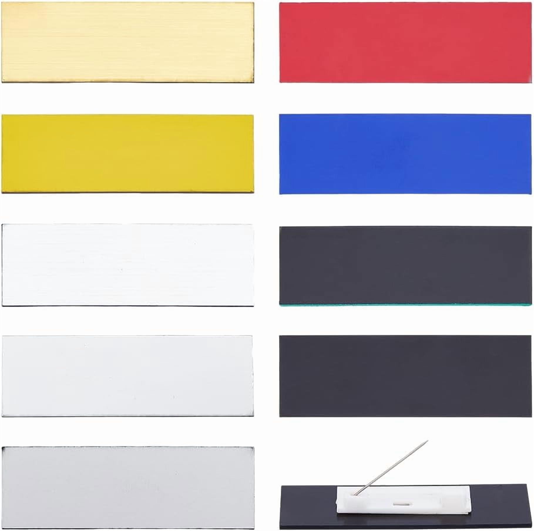 9 Colors 18Pcs Engraved Name Tags Plastic Name Badge Blank 2.93x0.96x0 ...