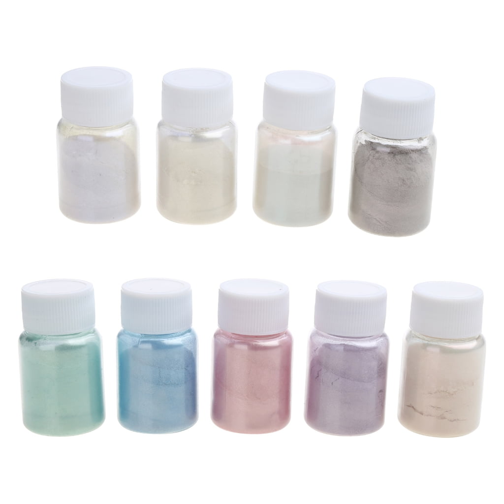 9 Colors Mica Powder Pigment Pure Pearl Epoxy Resin For Lip Gloss Nail ...