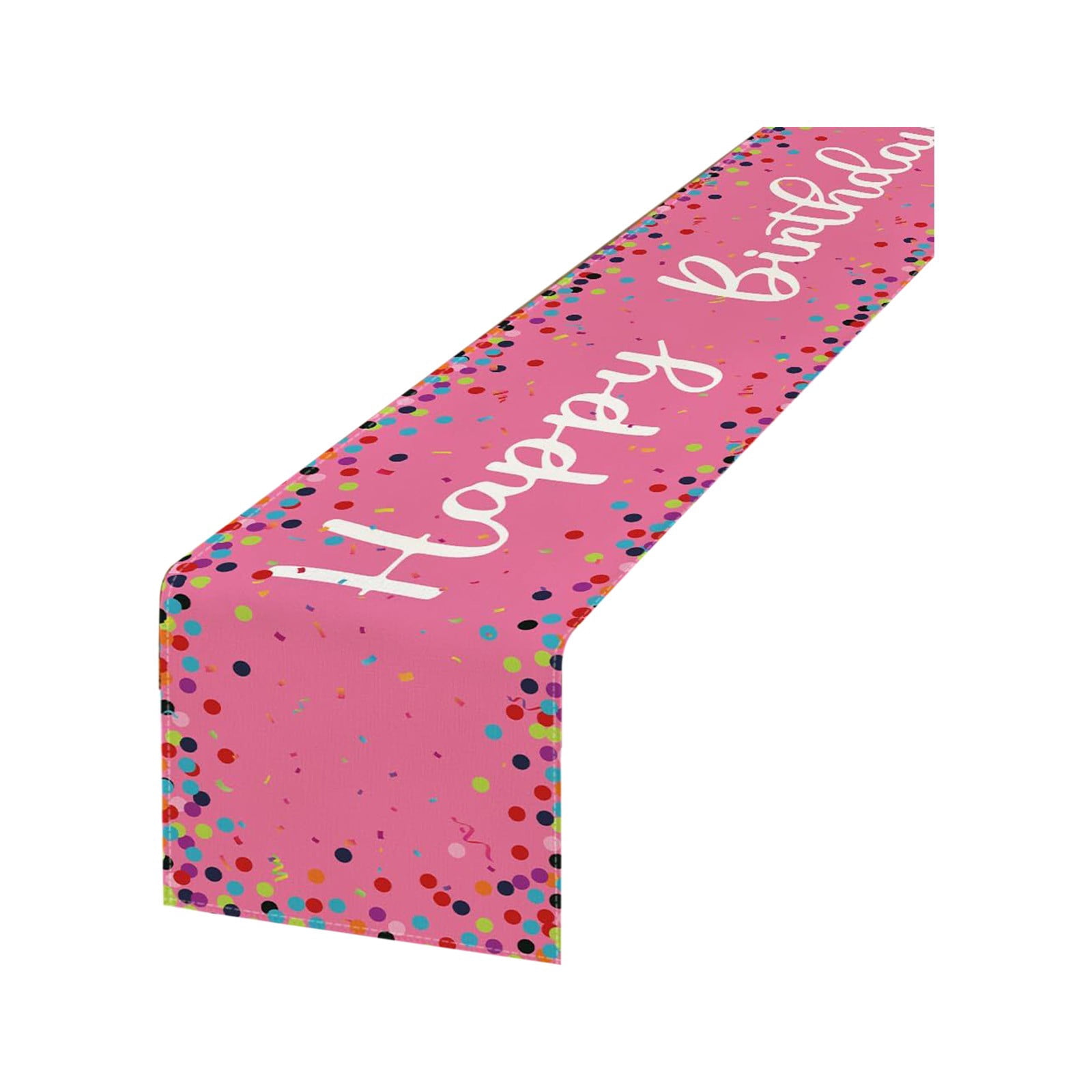 9 Colors Options Happy Birthday Table Runner Colorful Table Decoration ...