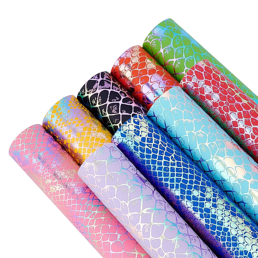 9 Colors PVC Fabric for Garment Accessories Snakeskin Pattern Mixed ...