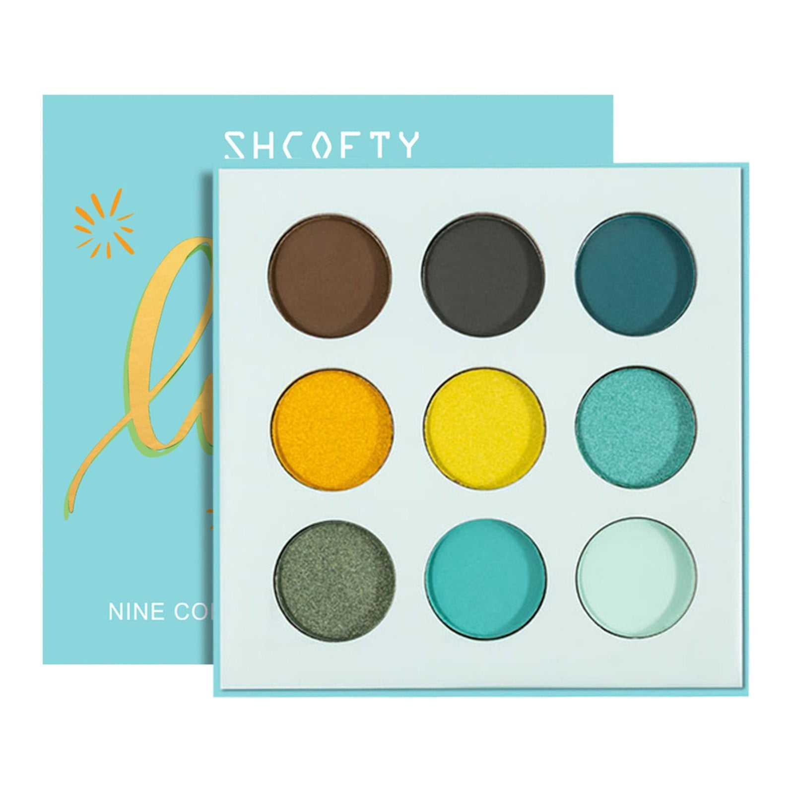 9 Colors Rainbow Eyeshadow Palette, High Pigmented Colorful Eyeshadow ...