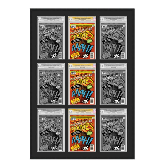 9 Comic Book Frame Black Collage Comic Book Frame with Black Mat to ...